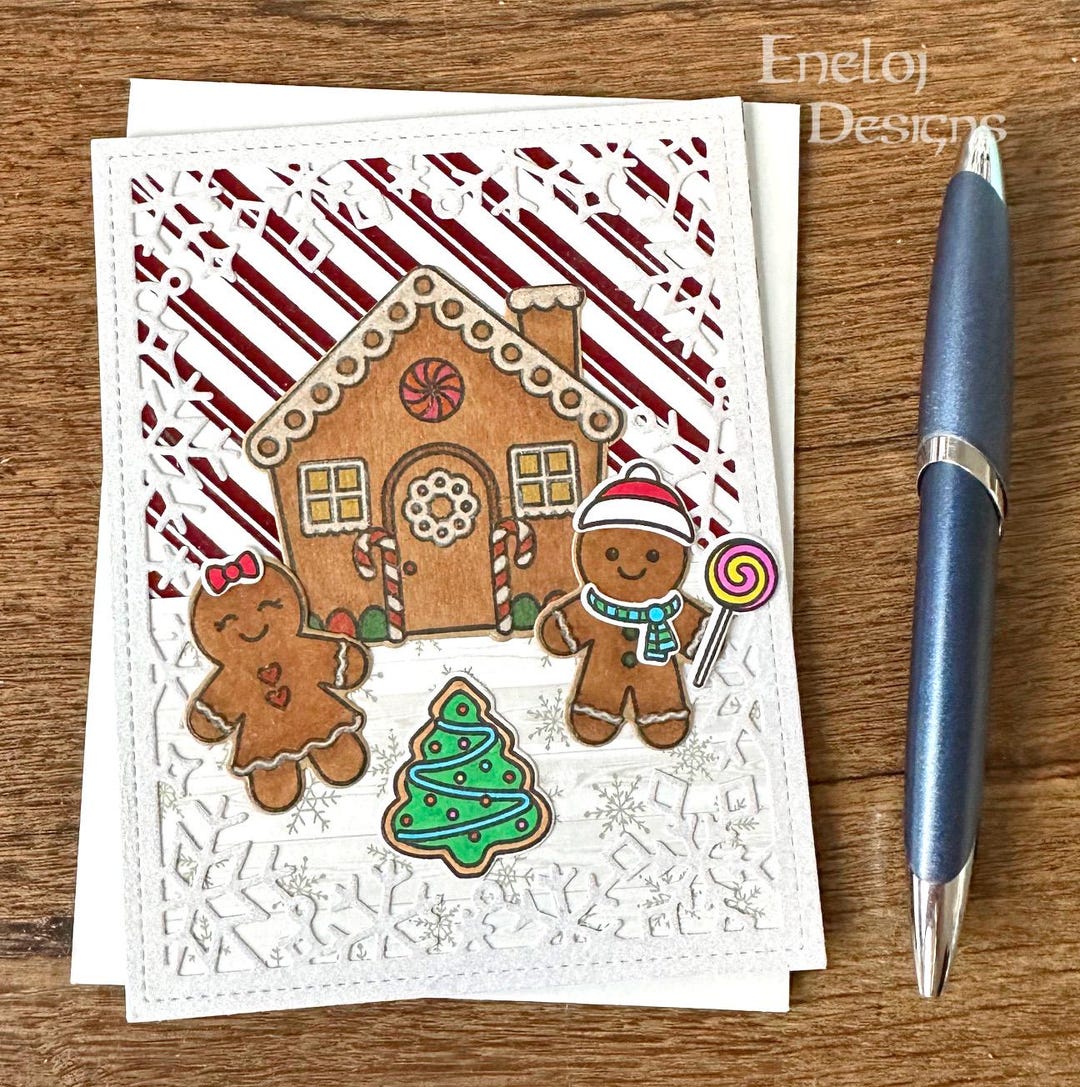 Gingerbread Christmas Card / Holiday Cookie Card / Blank Christmas ...