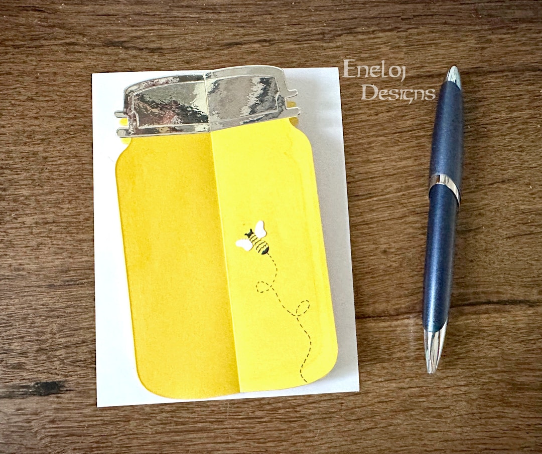 Mason Jar Birthday Card / Mommy to Bee Card / Die Cut Fold-out Card ...