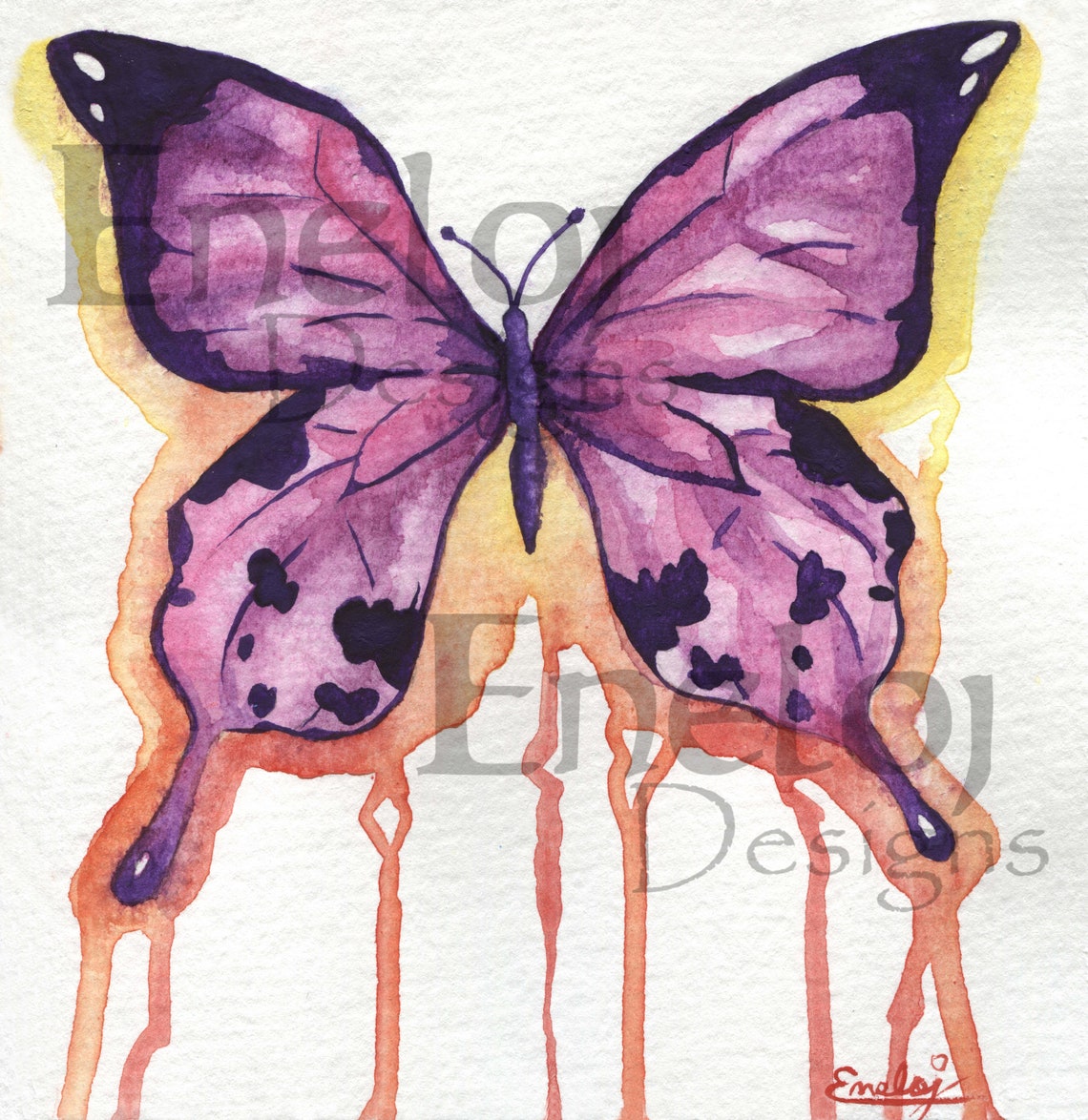 Watercolor Butterfly Card Assortment / Original Painting Stationery ...
