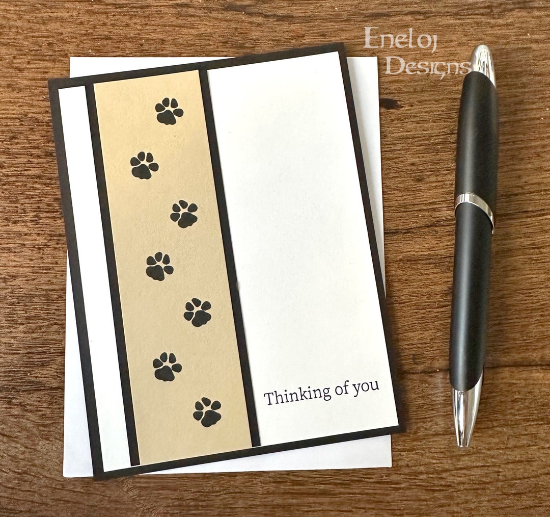Pet Sympathy Card / Pet Loss Card / Handmade Rainbow Bridge Card / Die ...