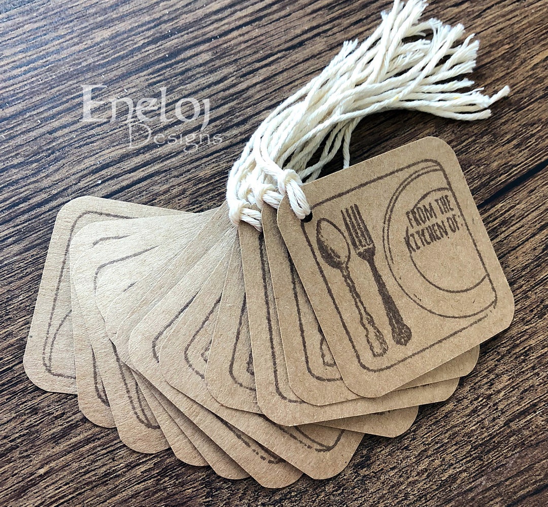 Customizable Gift Tags / 'from the Kitchen Of' With String / Hand ...