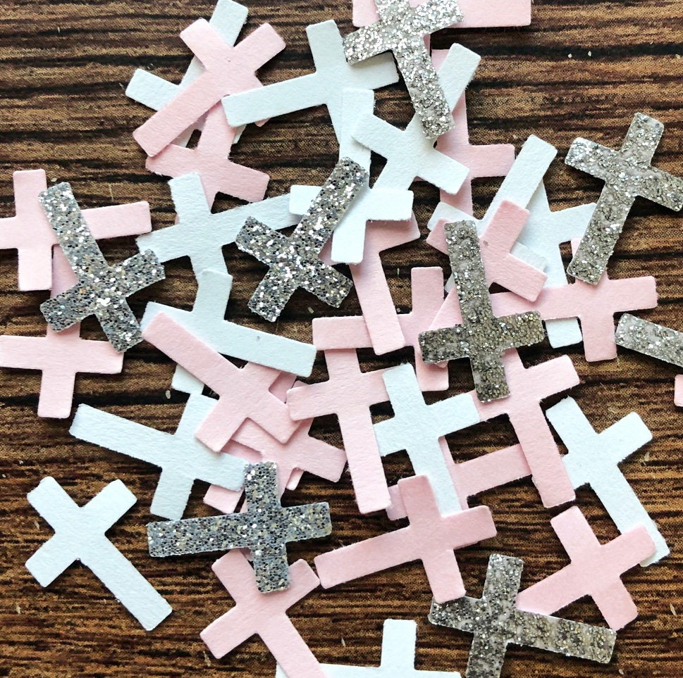 Girl Baptismal Crosses Confetti / Little Girl Christening / | Etsy