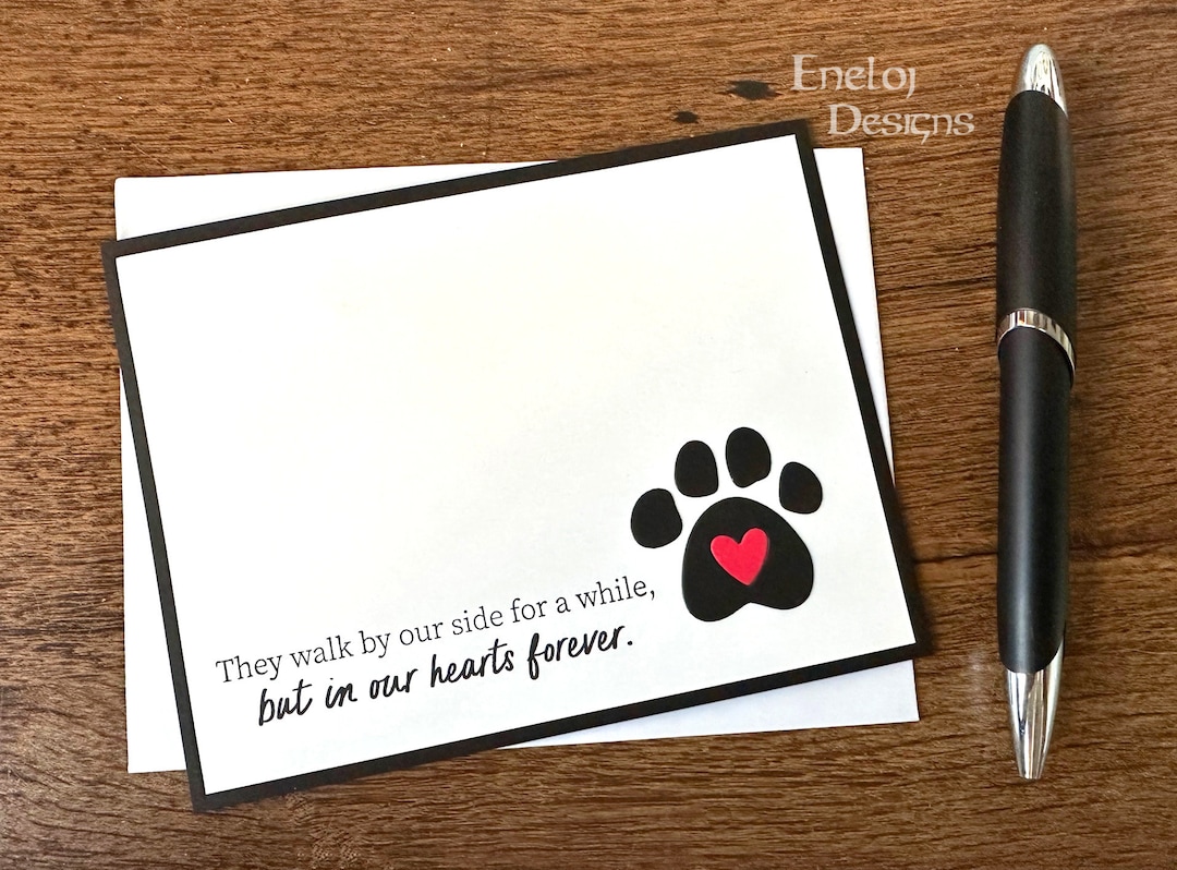 Pet Sympathy Card / Pet Loss Card / Handmade Rainbow Bridge Card / Die ...