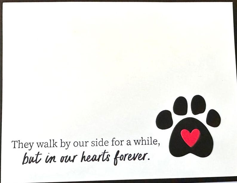 Pet Sympathy Card / Pet Loss Card / Handmade Rainbow Bridge Card / Die ...