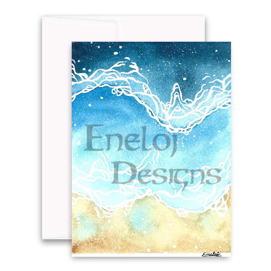Beach Watercolor Card / Original Painting / Note Cards / Stationery ...
