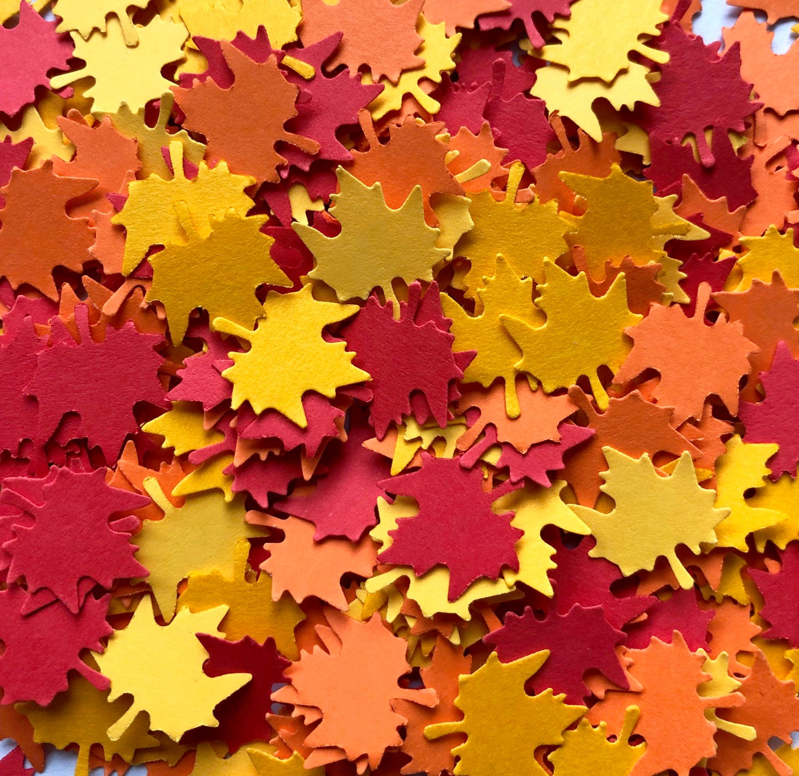 Maple Leaf Confetti / Fall Wedding Decor / Handmade Die Cut - Etsy