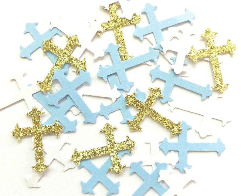 Boy Baptismal Crosses Confetti / Little Boy Christening / Baby Shower ...