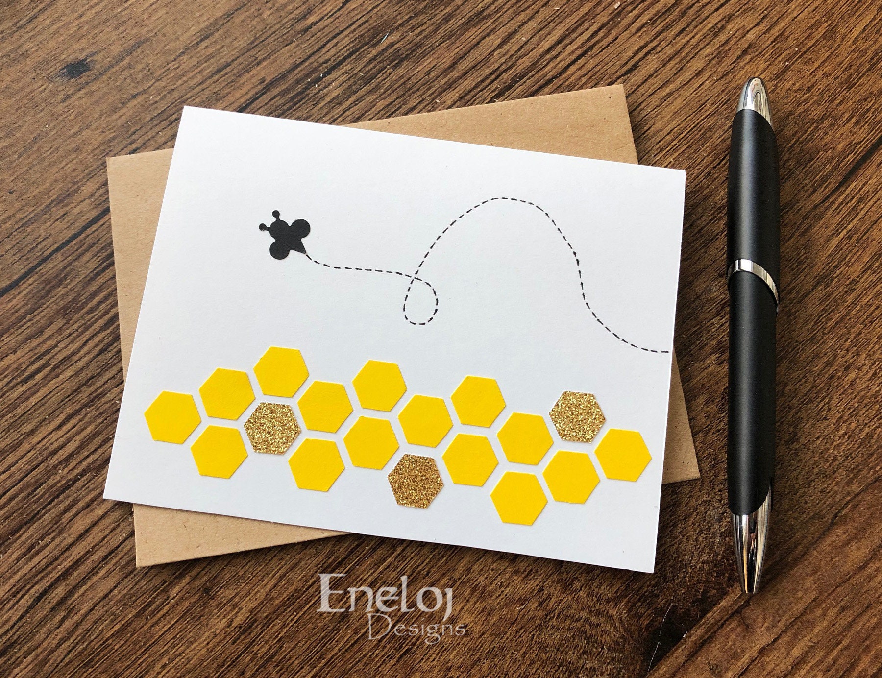 Bumblebee Greeting Card / Handmade Note Card / Blank Card / - Etsy