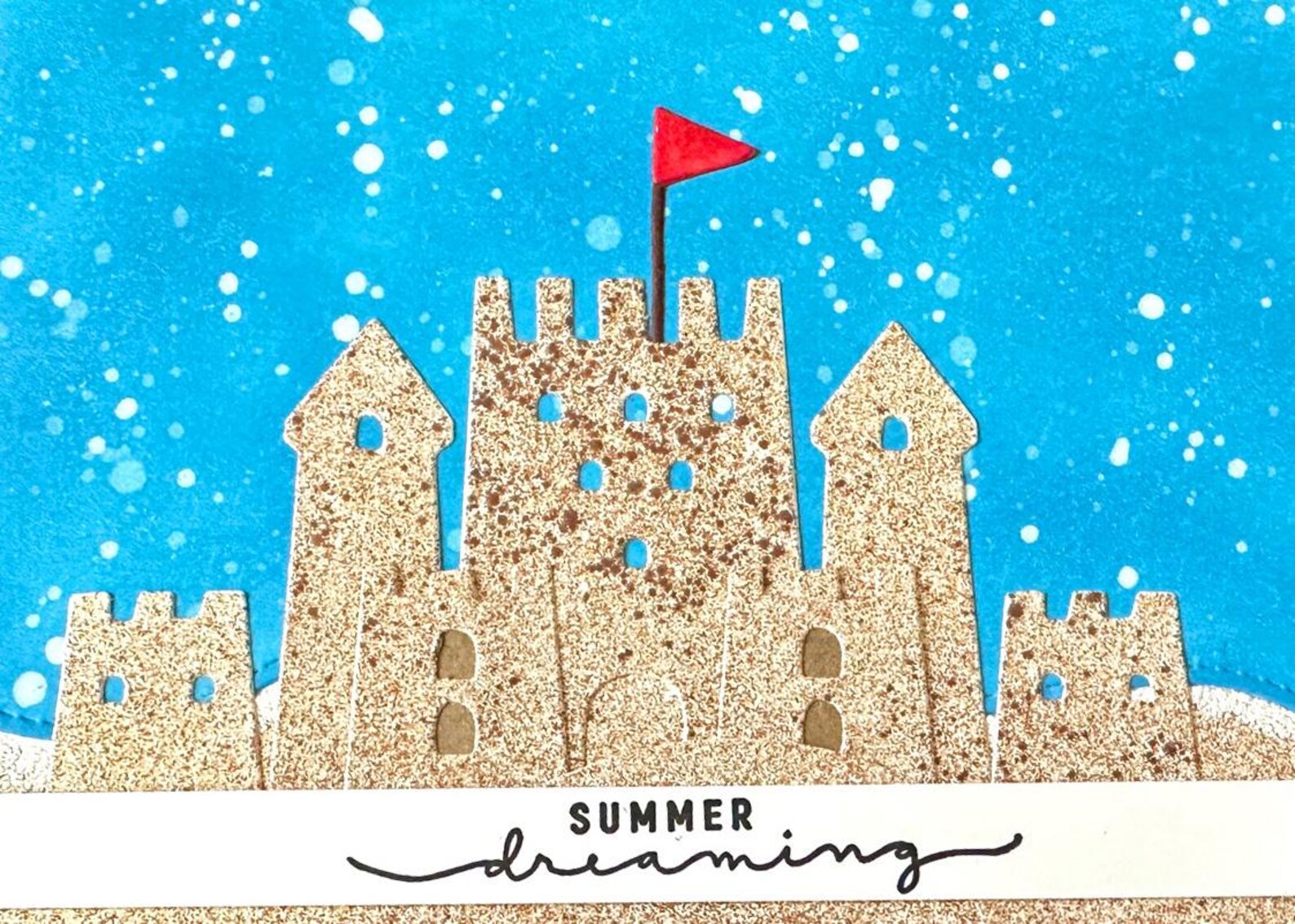 Sand Castle Card / Beach Card / Summer Card / Handmade Card / Ocean ...
