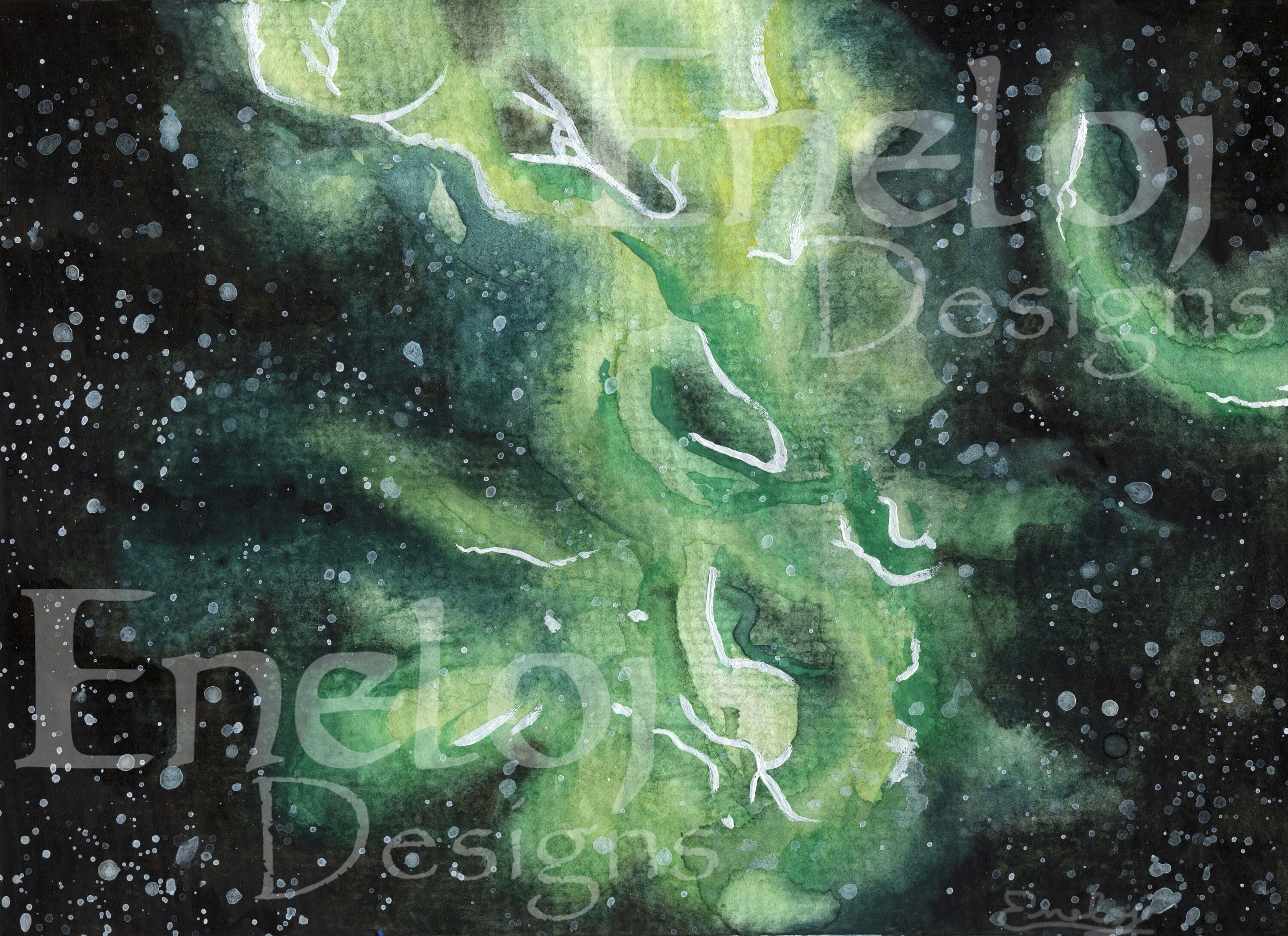 Nebula Watercolor Painting / Original Watercolor Painting / Outer Space ...