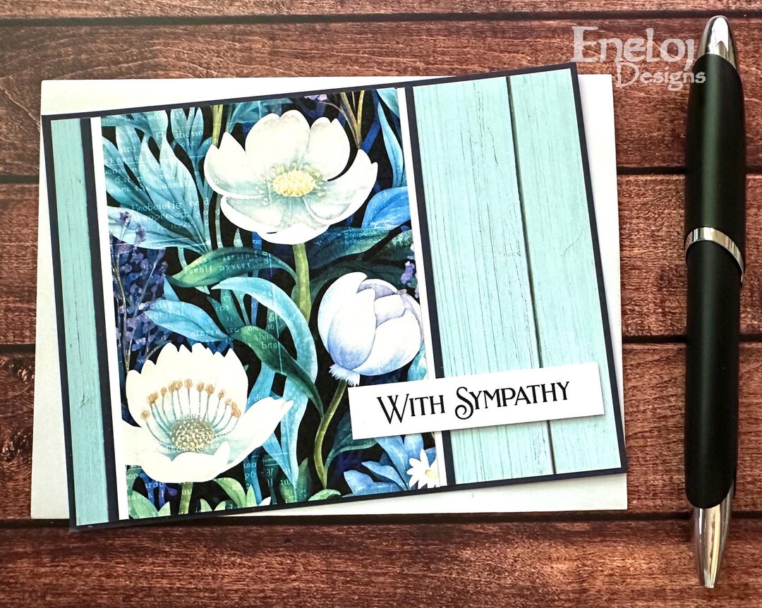 Sympathy Card / Flower Card / Handmade Card / Blank Card / Flower ...