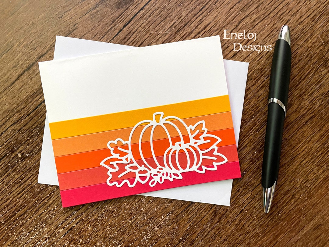 Pumpkin Card / Happy Fall Card / Pumpkin Patch Card / Handmade Die Cut ...