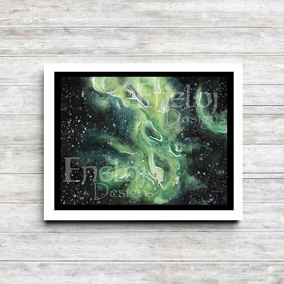 Nebula Watercolor Painting / Original Watercolor Painting / Outer Space ...