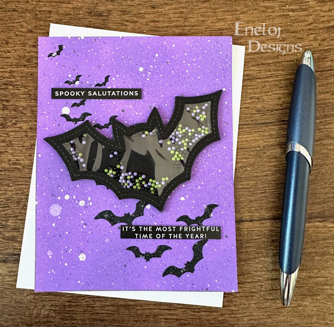 Halloween Bat Shaker Card / Spooky Bat Card / Creepy Card / Halloween ...