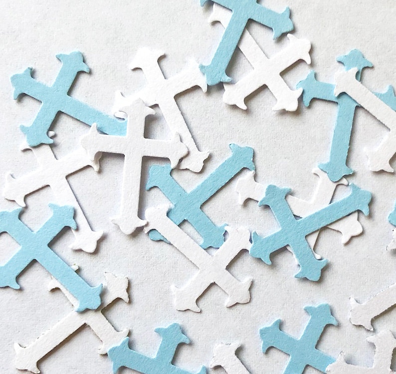 Boy Baptismal Crosses Confetti / Little Boy Christening / Baby | Etsy