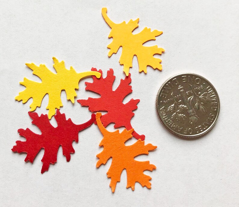 Oak Leaf Confetti / Fall Wedding Decor / Handmade Die Cut Leaves ...