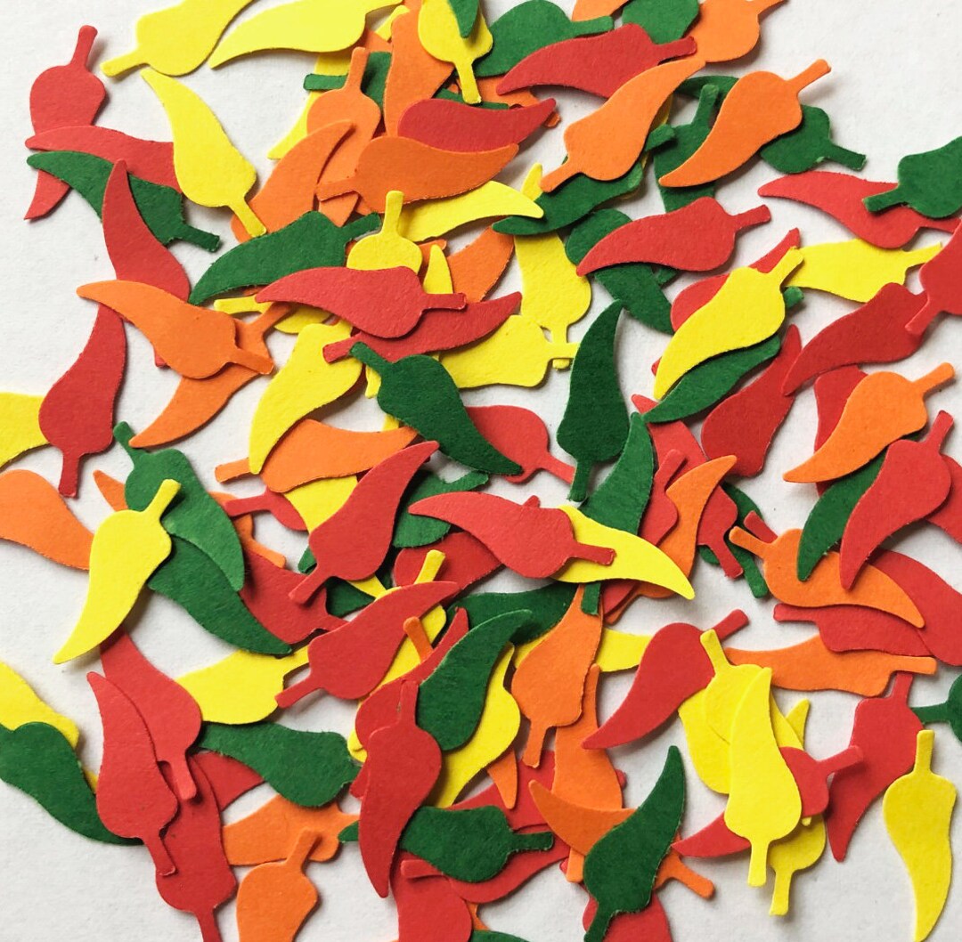 Pepper Confetti / Chili Pepper Mexican Fiesta / Jalapeno Cinco De Mayo ...