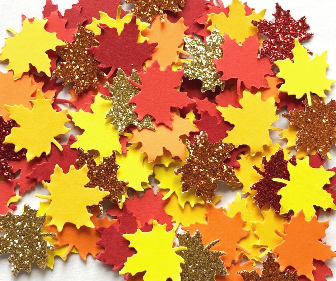 Maple Leaf Confetti / Fall Wedding Decor / Handmade Die Cut Leaves ...