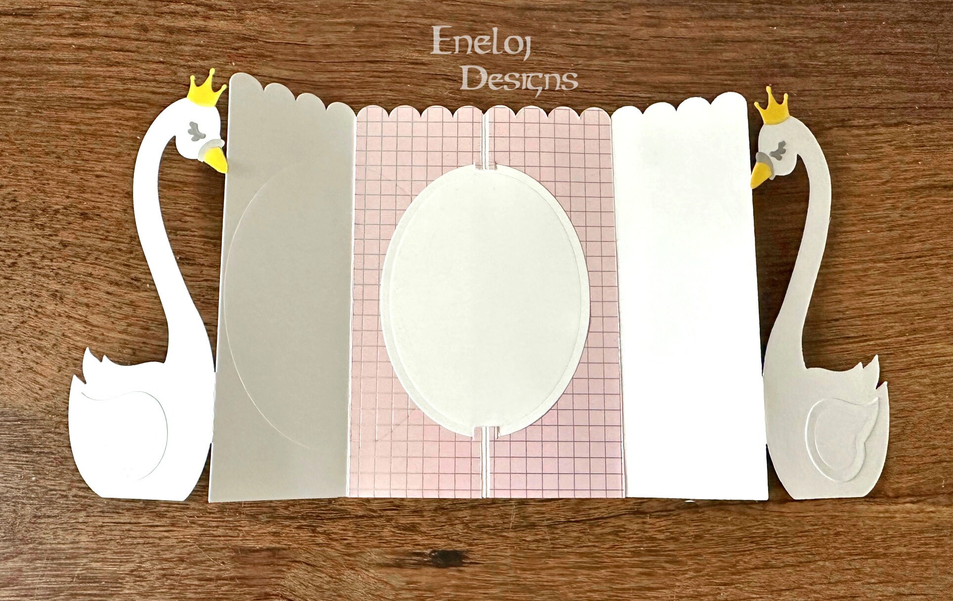 Swan Wedding Card / Die Cut Fold-out Card / Accordion Greeting Card ...