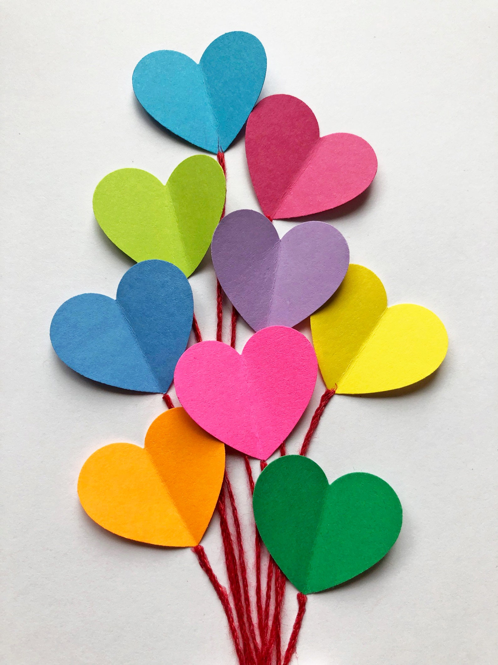 Birthday Card / Hearts Wedding Cards / Rainbow Birthday / Blank ...