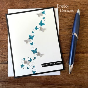Butterfly Wedding Card / Handmade Greeting Card / Blank Note Card ...