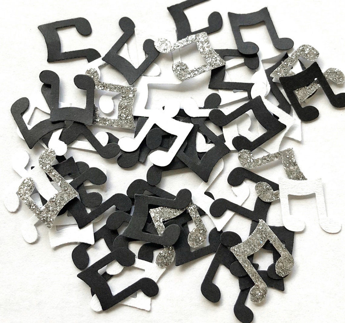 Music Note Confetti / Handmade Die Cut Musical Notes / Concert Party ...