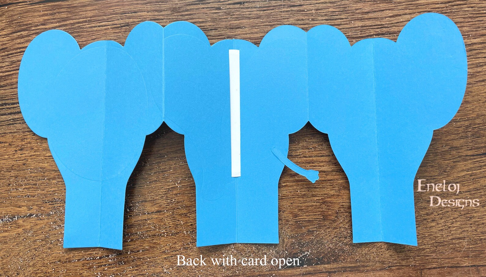 Elephant Birthday Card / Die Cut Fold-out Card / Accordion Greeting ...