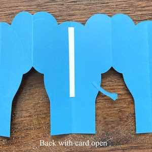 Elephant Birthday Card / Die Cut Fold-out Card / Accordion Greeting ...