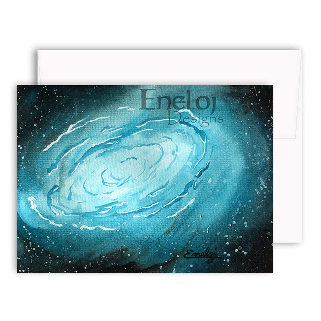 Galaxy Watercolor Card / Space Birthday Card / Original Painting ...