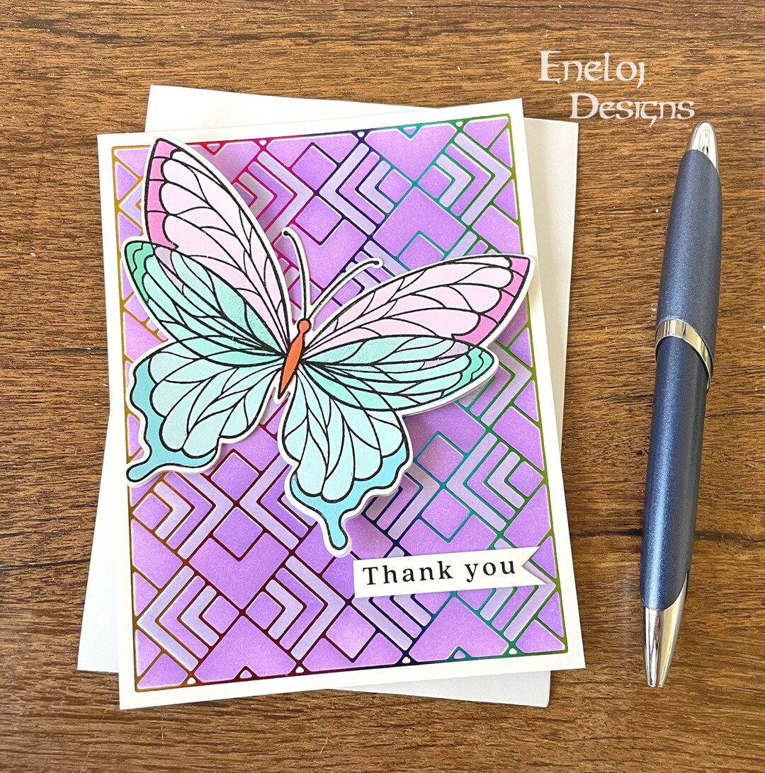 Butterfly Thank You Card / Thank You so Much / Handmade Card / Blank ...