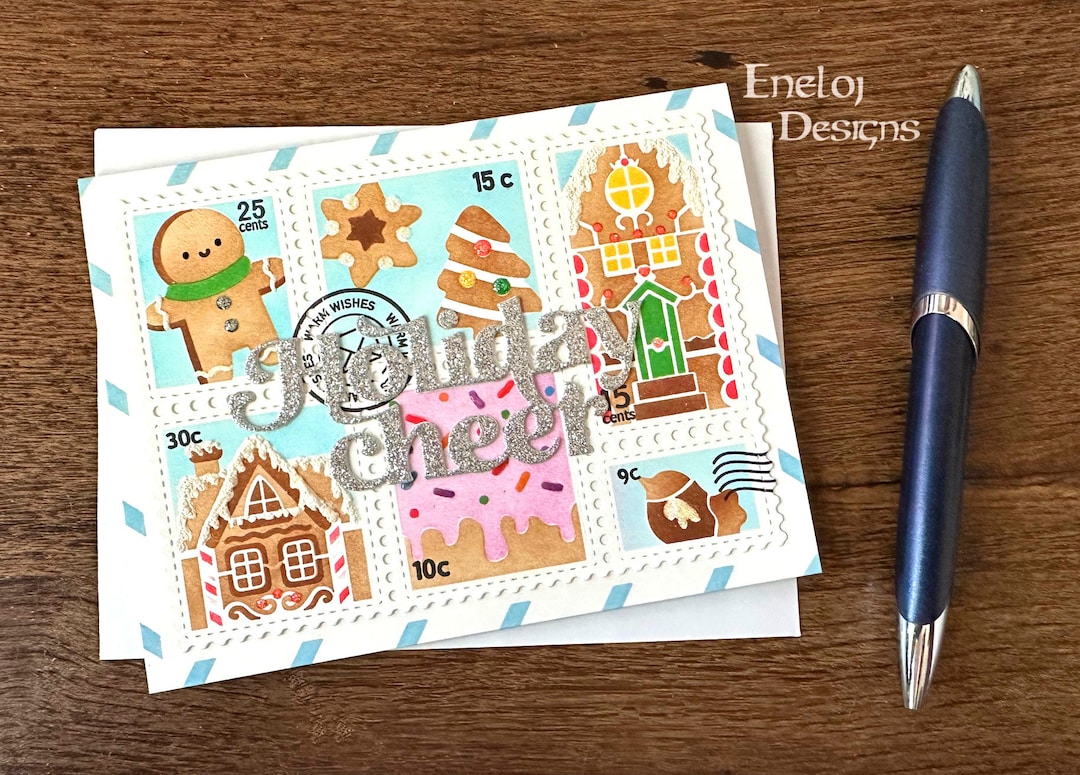 Gingerbread Christmas Card / Holiday Cookie Card / Blank Christmas ...