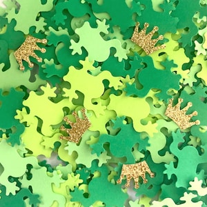 Frog Prince Birthday Confetti / Tree Frog Party Decor / Handmade Die ...