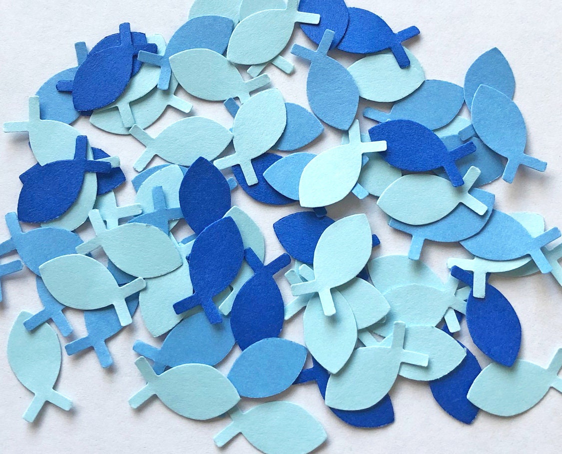 Fish Confetti / Birthday Party Table Decor / Beach Theme Wedding Table ...