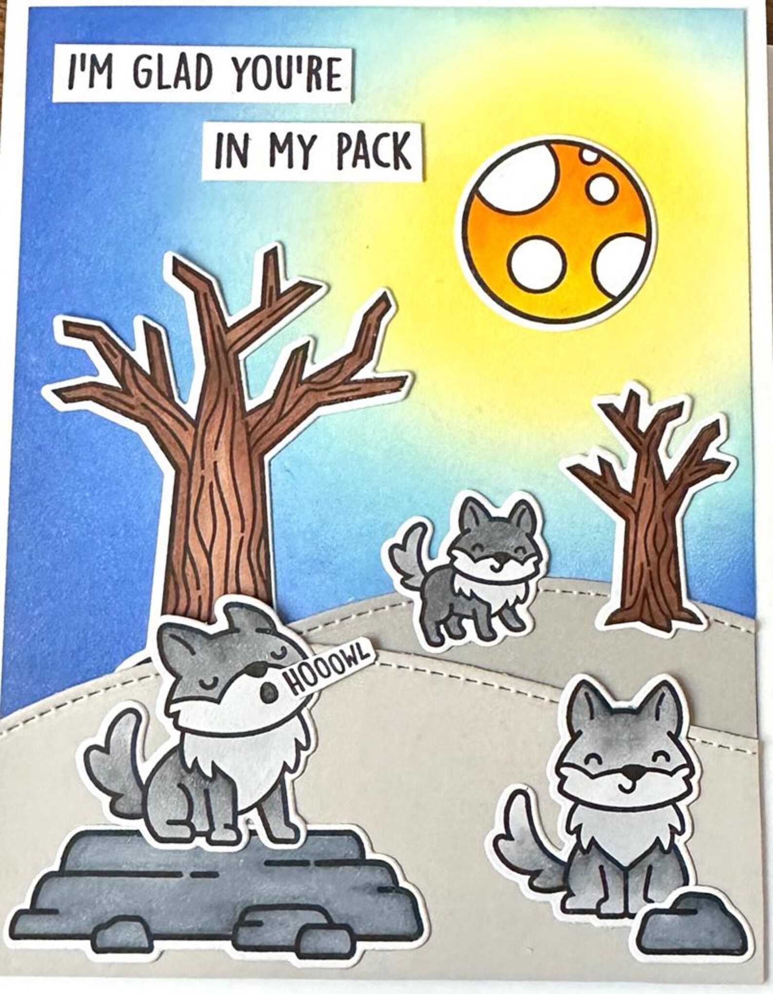 Wolf Birthday Card / Cute Birthday Card / Kids Birthday Card / Blank ...