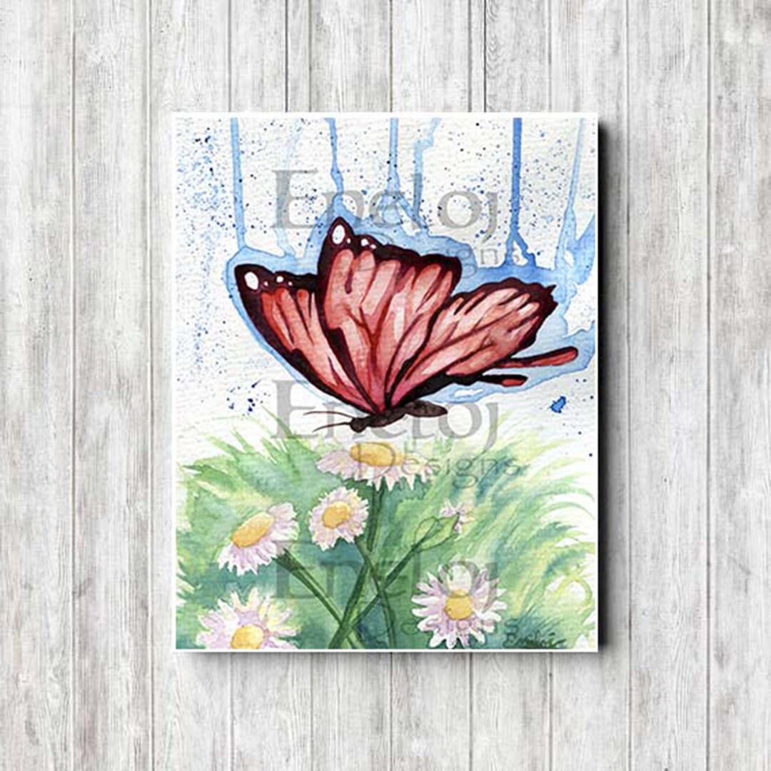 Butterfly Watercolor Painting / Original Art Print / Wildlife Wall Art ...