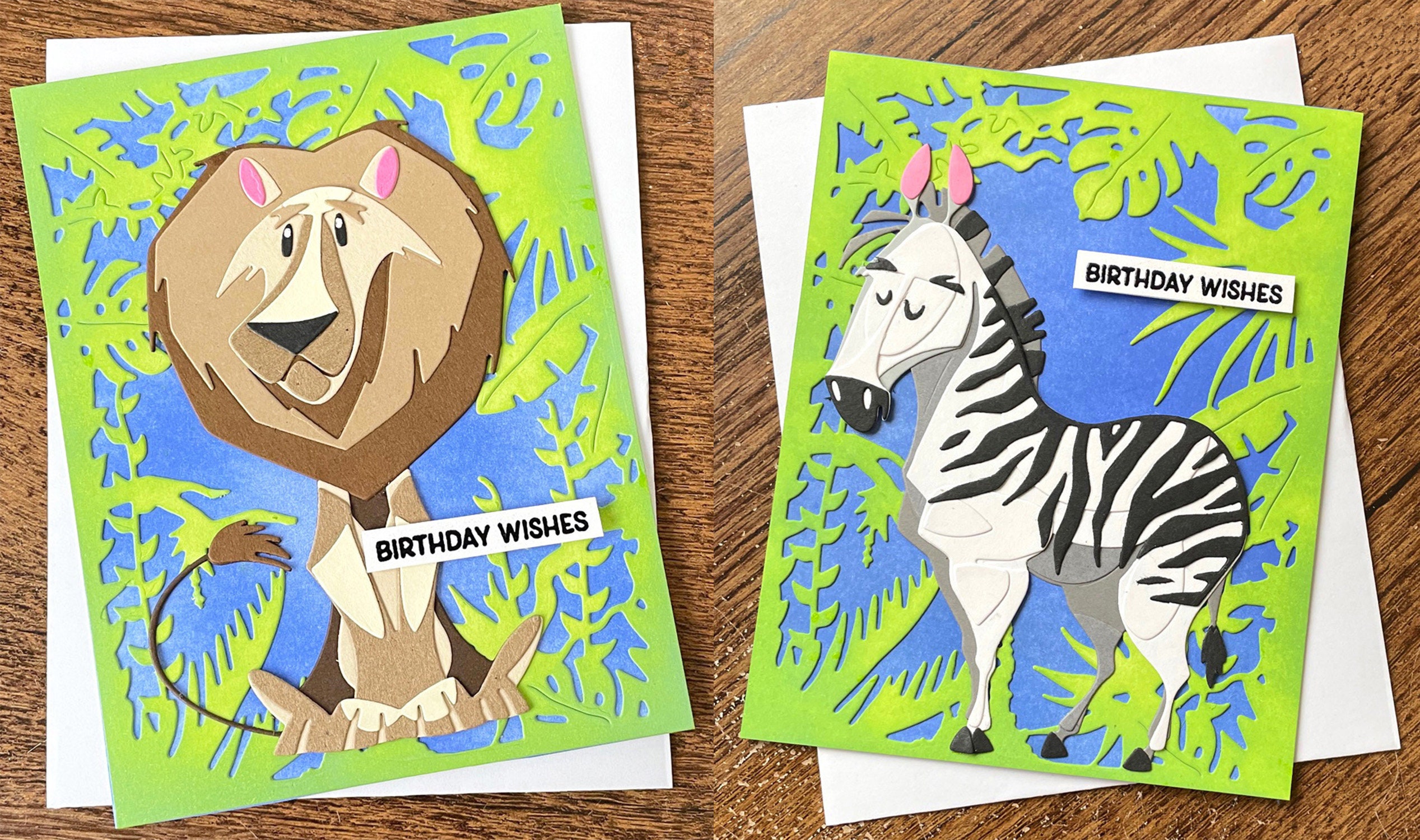 Blank Cards Greeting Cards Lion or Zebra Birthday Card Happy Birthday ...
