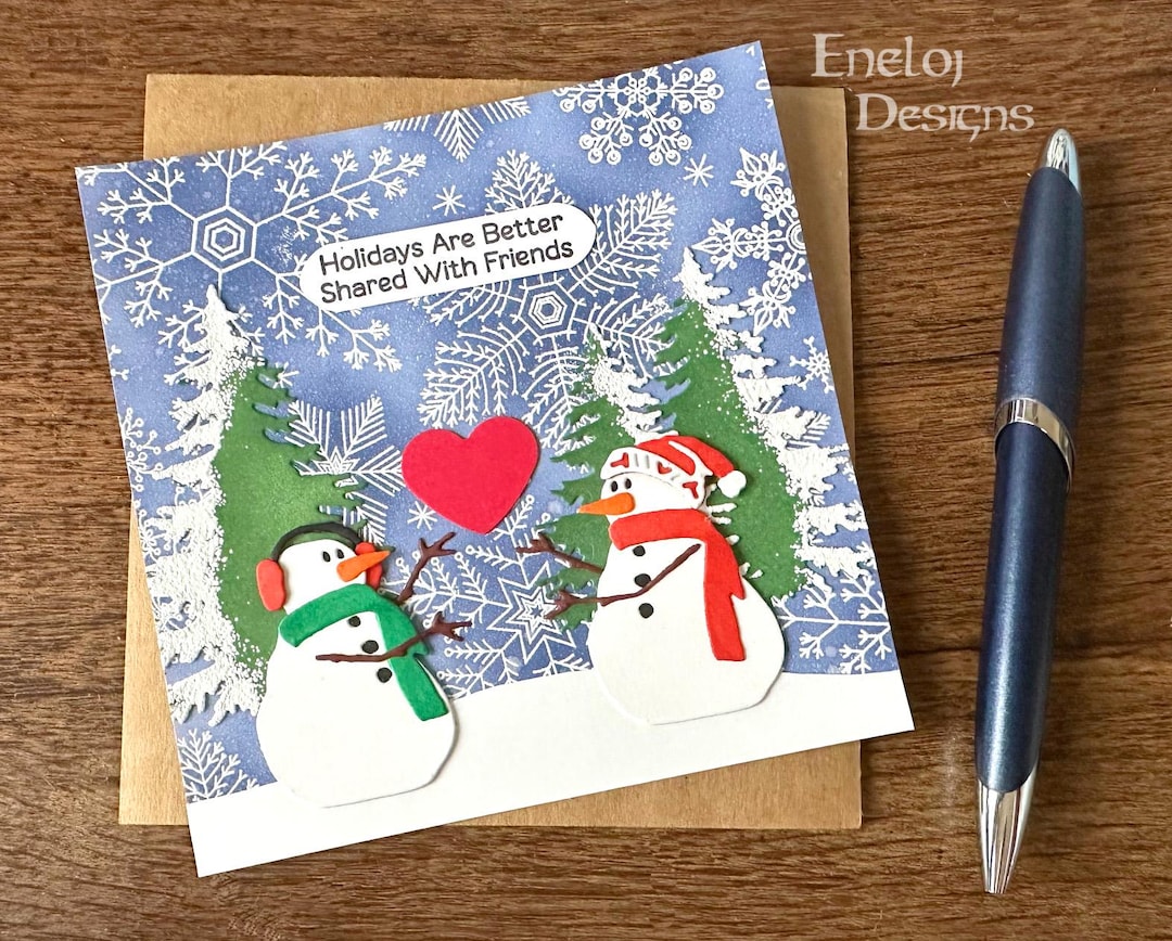 Frosty the Snowman Card / Christmas Snowman Card / Blank Christmas ...