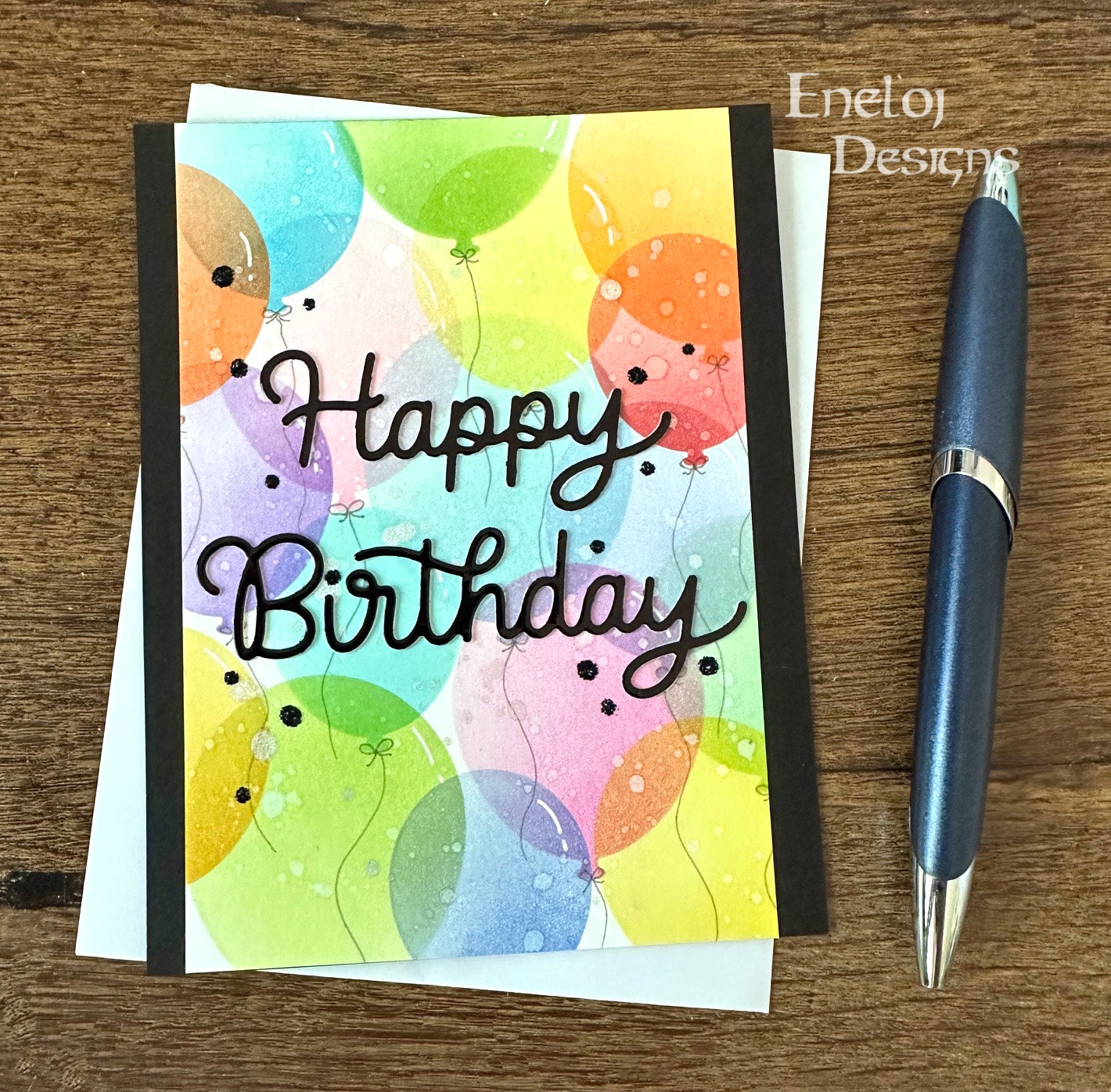 Birthday Balloon Card / Child Birthday Card / Happy Birthday Blank Card ...