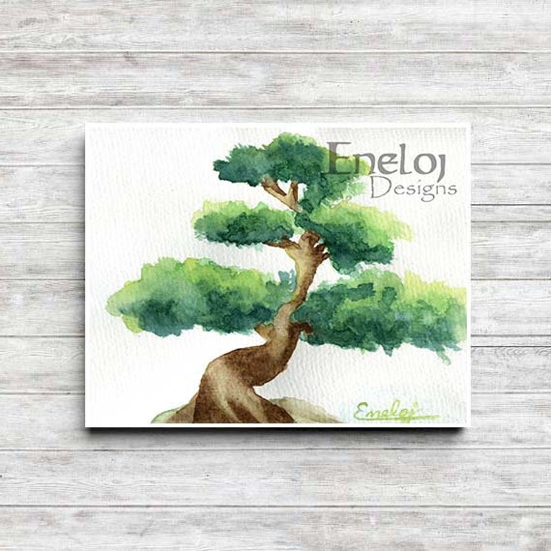 Bonsai Tree Painting - Etsy