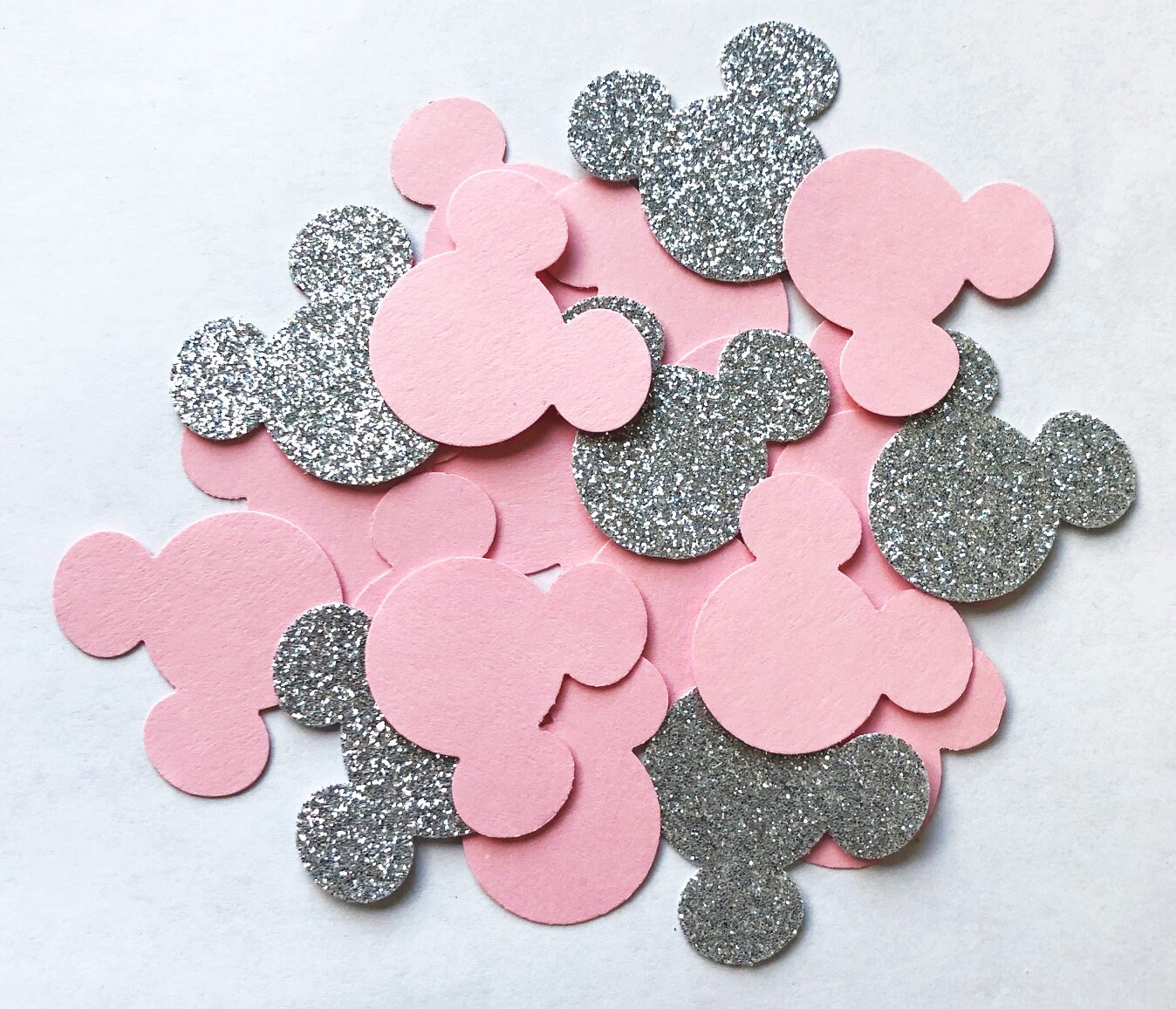Minnie Mouse Inspired Glitter Confetti / Little Girl Pink & Silver ...