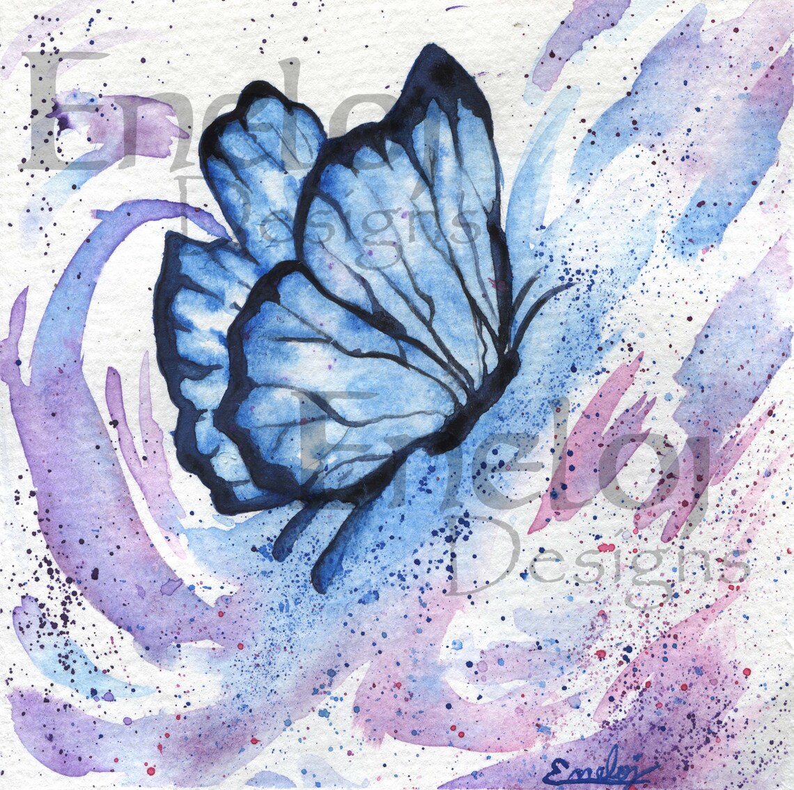 Watercolor Butterfly Card Assortment / Original Painting Stationery ...