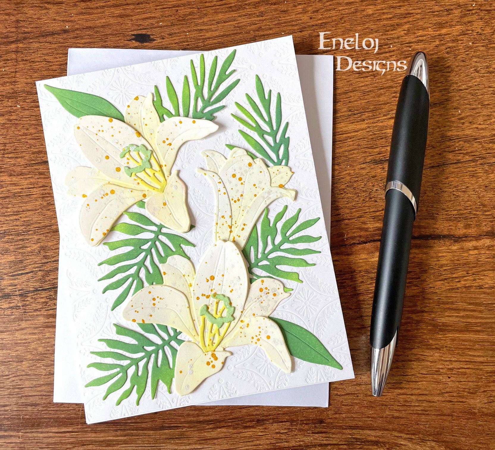 Wedding Card / Lily Birthday Card / Sympathy Card / Handmade Greeting ...