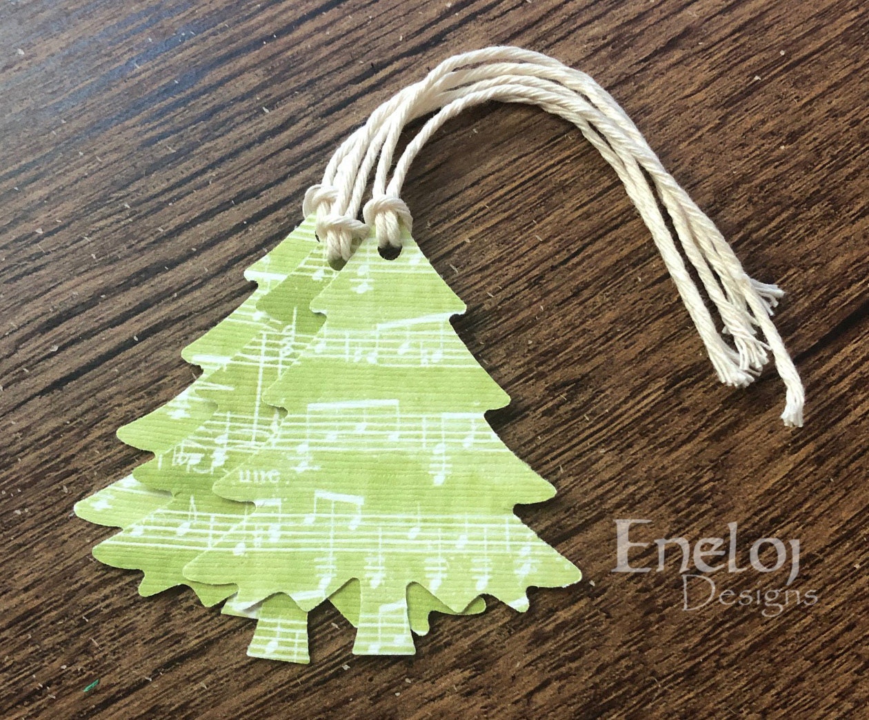 Christmas Tree Gift Tags / Handmade Holiday Tree Gift Tags With String ...
