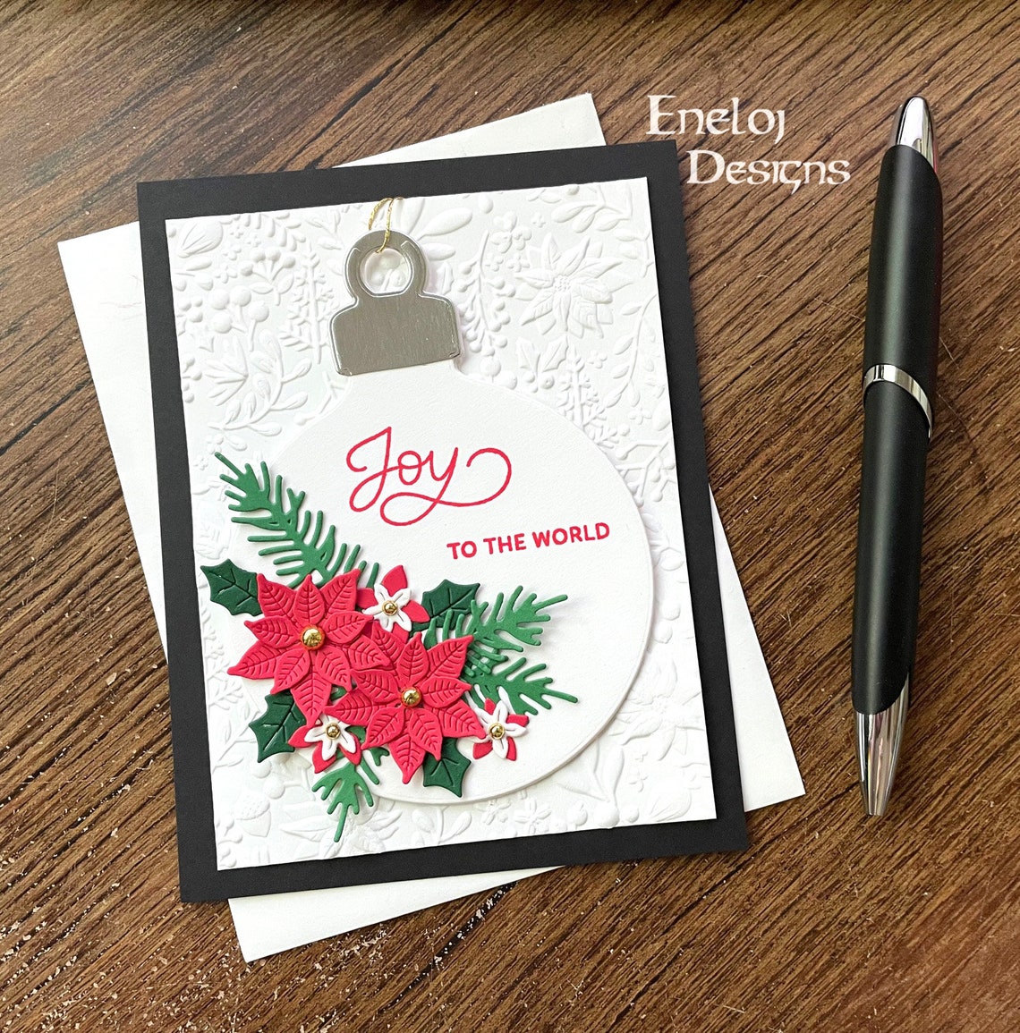 Christmas Ornament Card / Christmas Card / Die Cut Holiday - Etsy