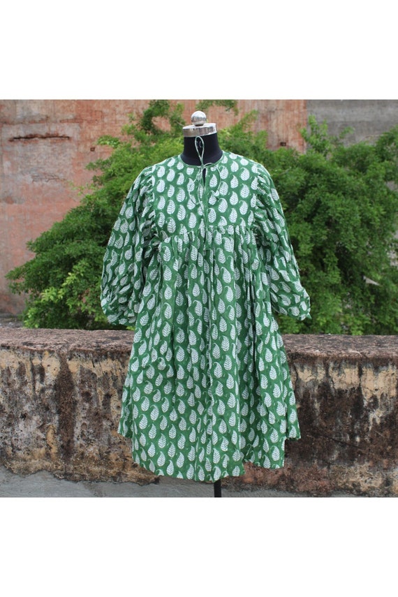 Beautiful Hand Print Dress,Handblock Cotton Dress,Ind… - Gem