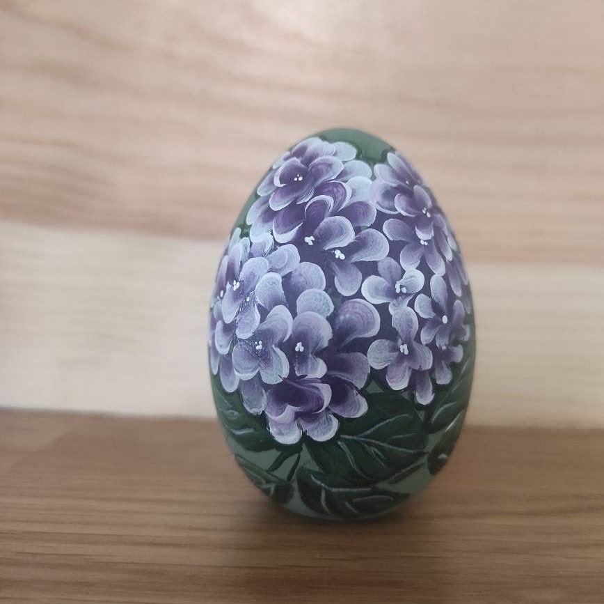 Easter Egg With Lilacs, 2.5 In, Lilac Flowers, Wooden Egg, Personalized ...