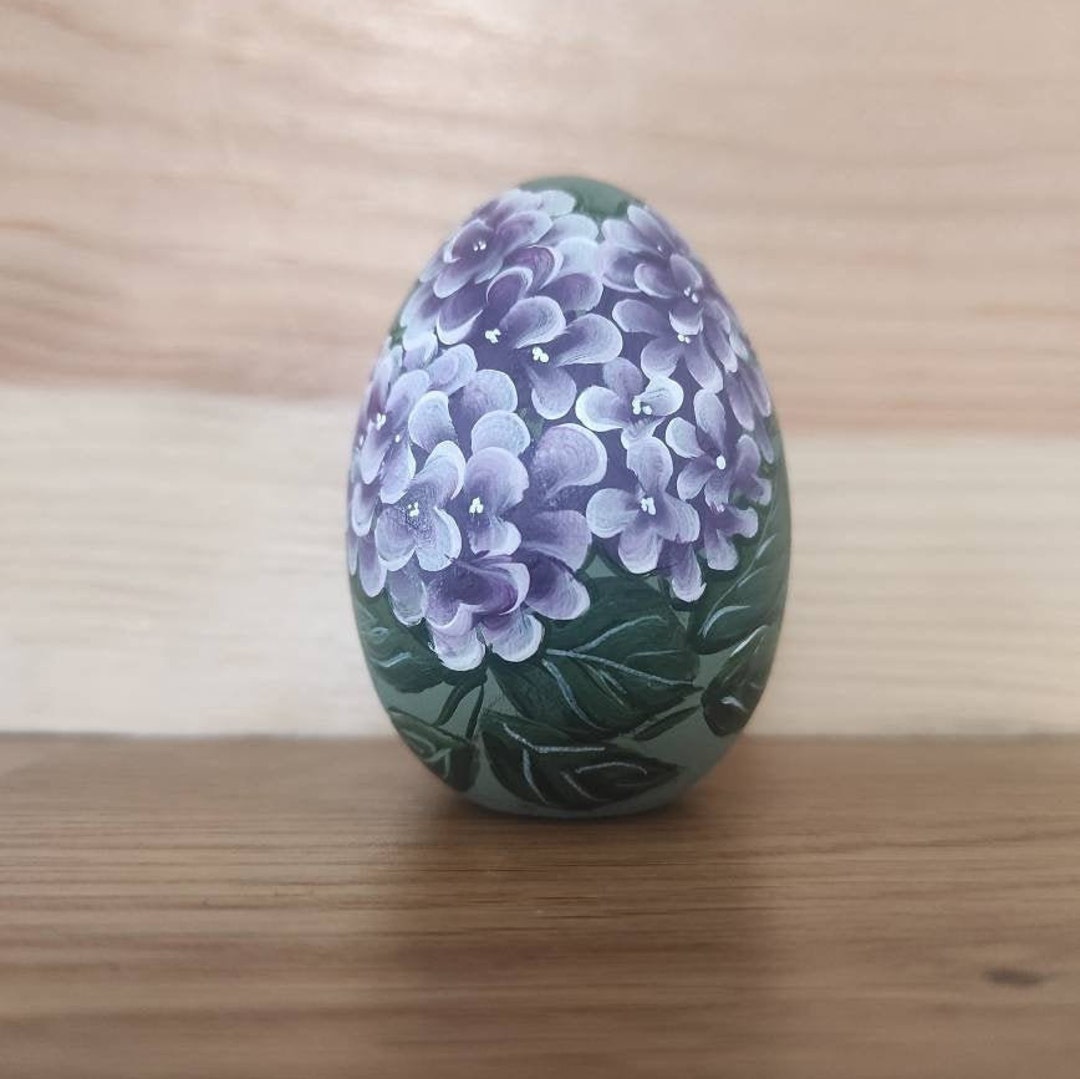 Easter Egg With Lilacs, 2.5 In, Lilac Flowers, Wooden Egg, Personalized ...