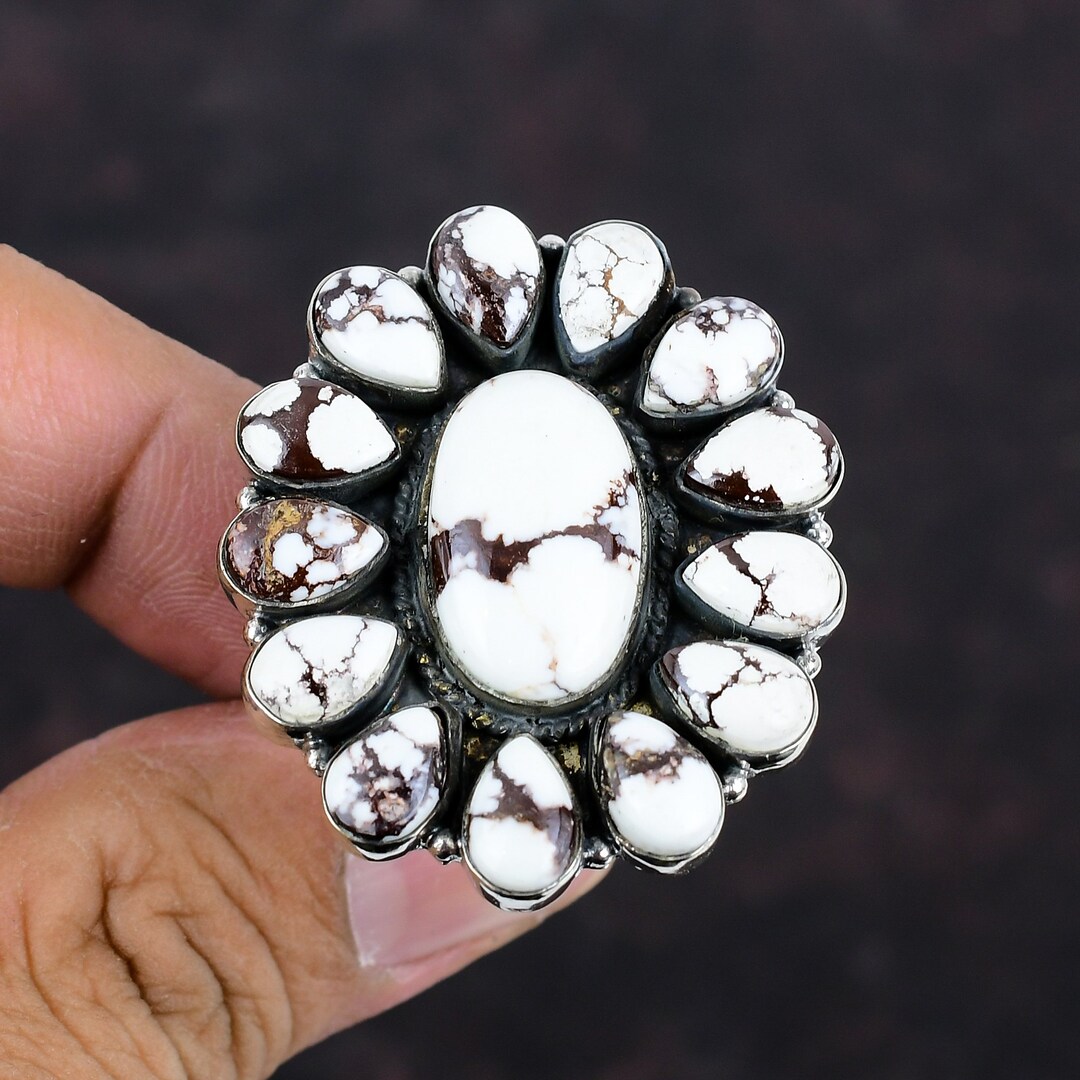 Handmade Wild Horse Magnesite Ring: 925 Sterling Silver - Etsy