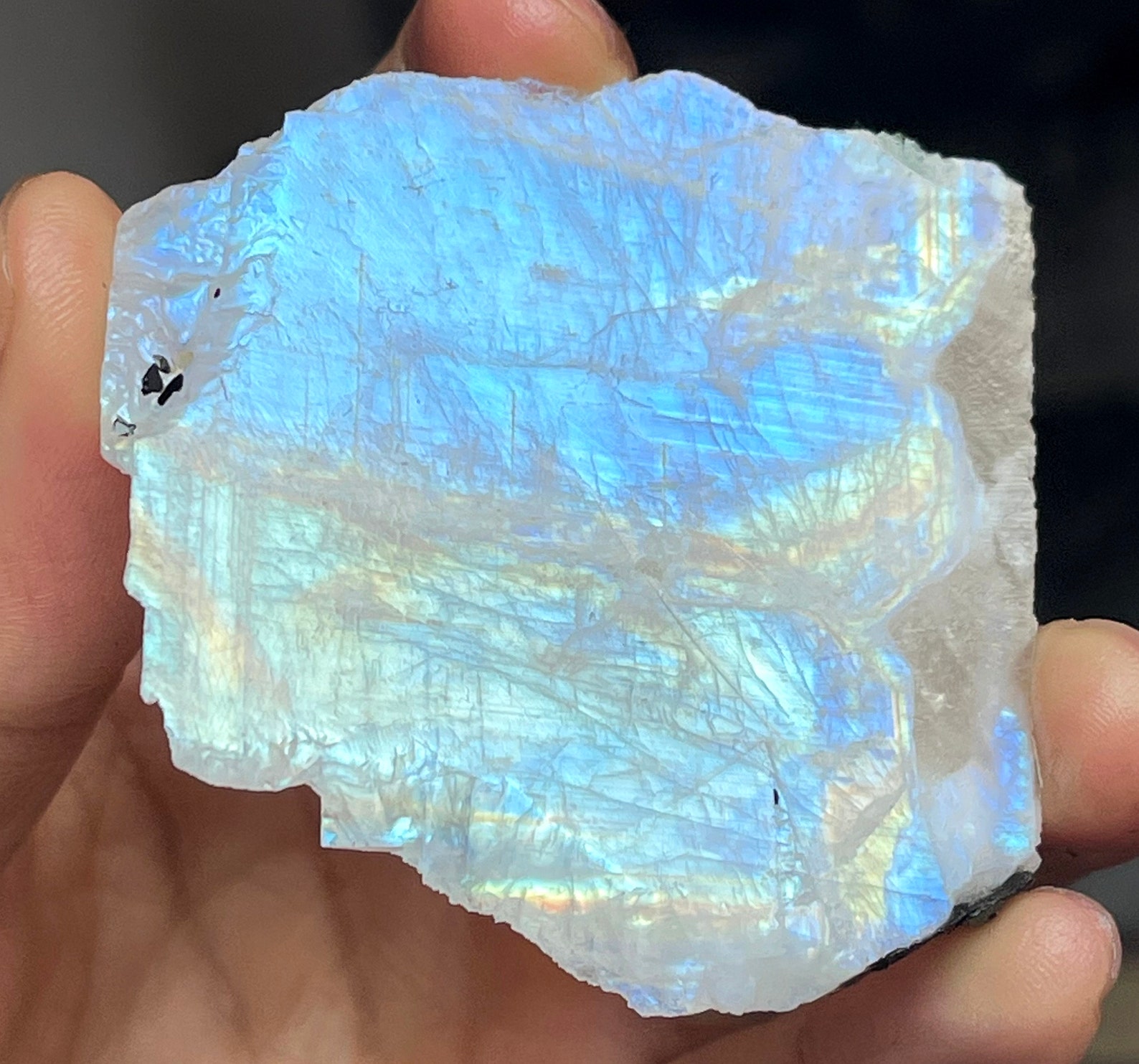 58x56x10 mm Rare Gemstone Moonstone Unpolished Rough Slices | Etsy