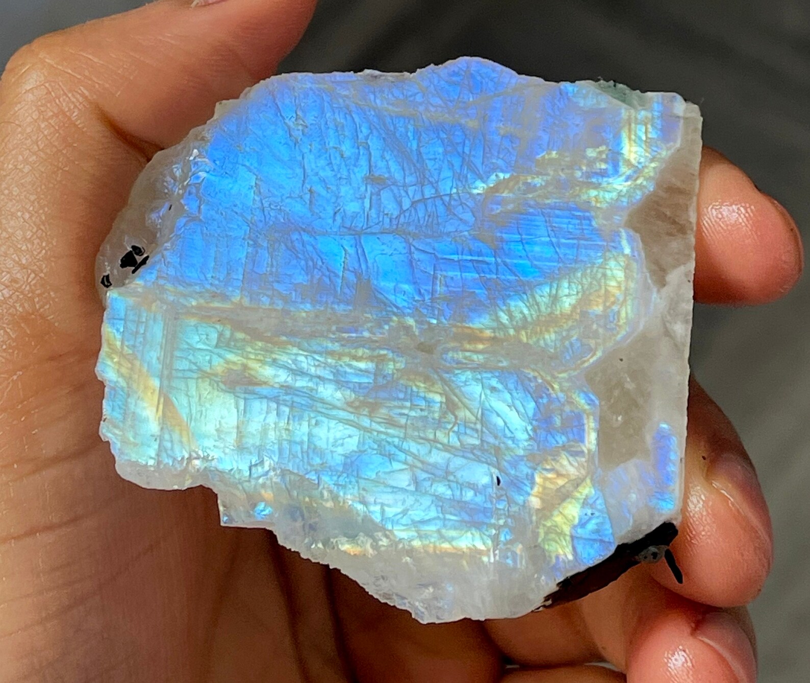 58x56x10 mm Rare Gemstone Moonstone Unpolished Rough Slices | Etsy